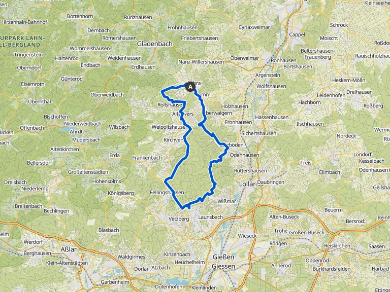 Lohra, Sieben-Wege, Drei-Herren-Steine-Trail, Schöne Mühle, Schmelz ...